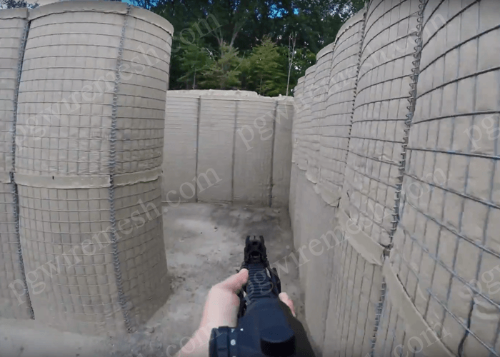Military Training Hesco Defensive Barrier Sand Wall for Shooting Range ...
